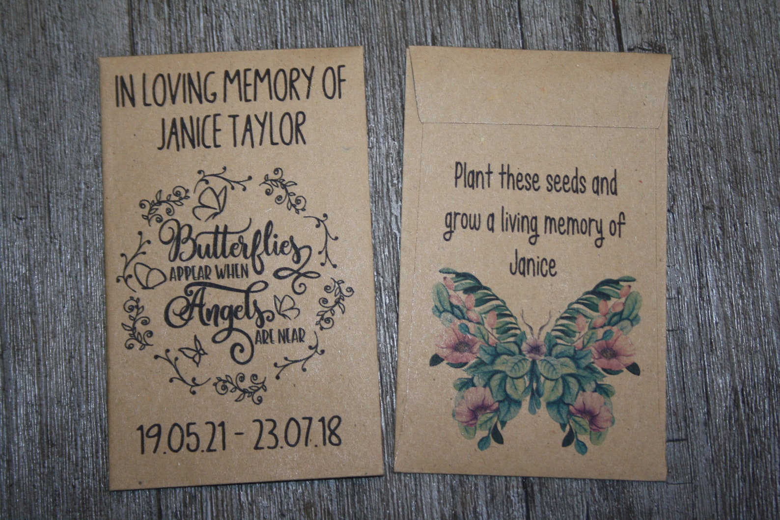 Personalised in Loving Memory Funeral Memorial Remembrance - Etsy UK