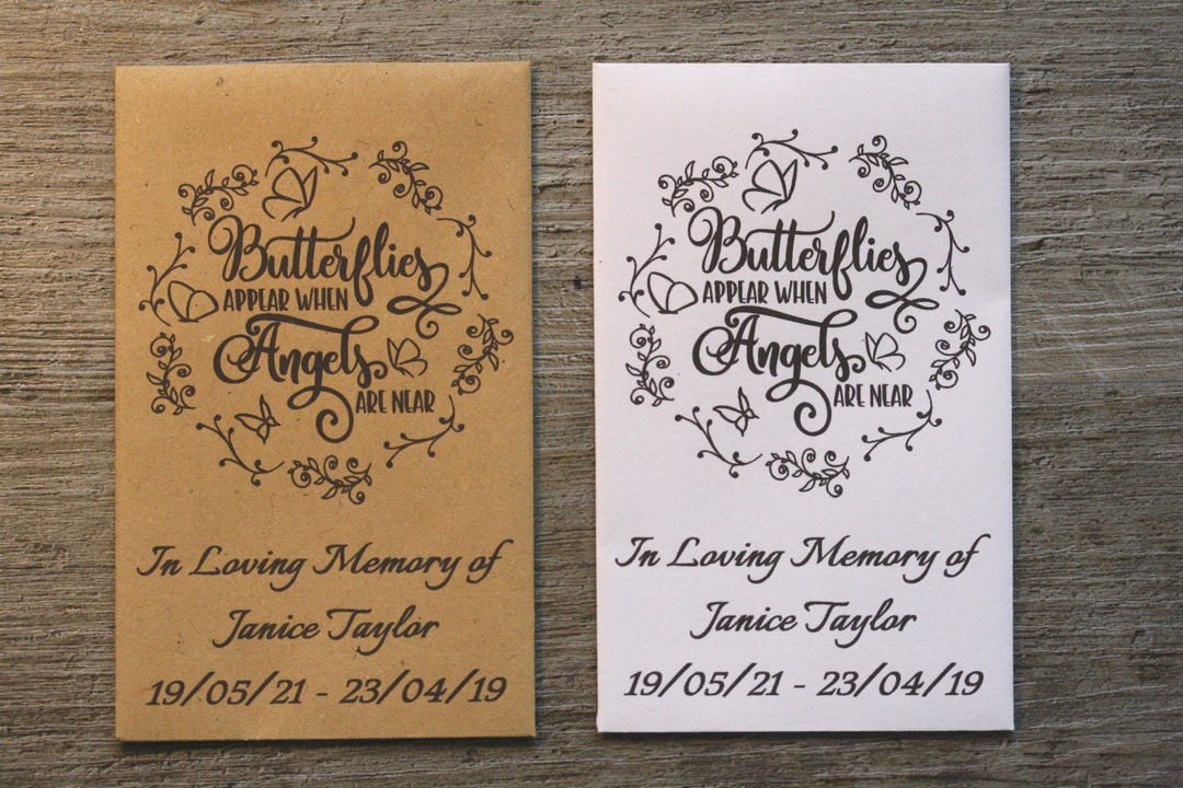 Personalised in Loving Memory Funeral Memorial Remembrance Forget Me ...