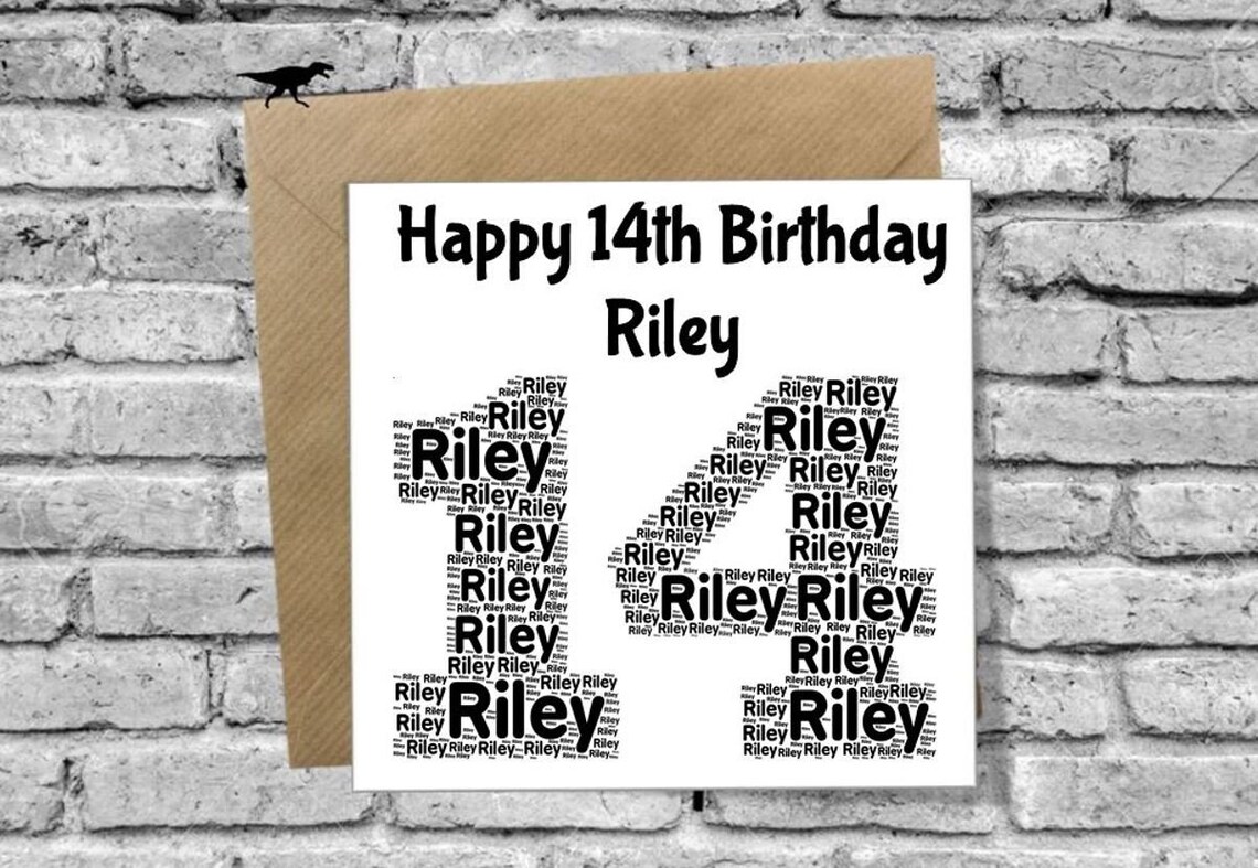 Personalised 14th Birthday Greetings Card Best Friend Cousin - Etsy UK
