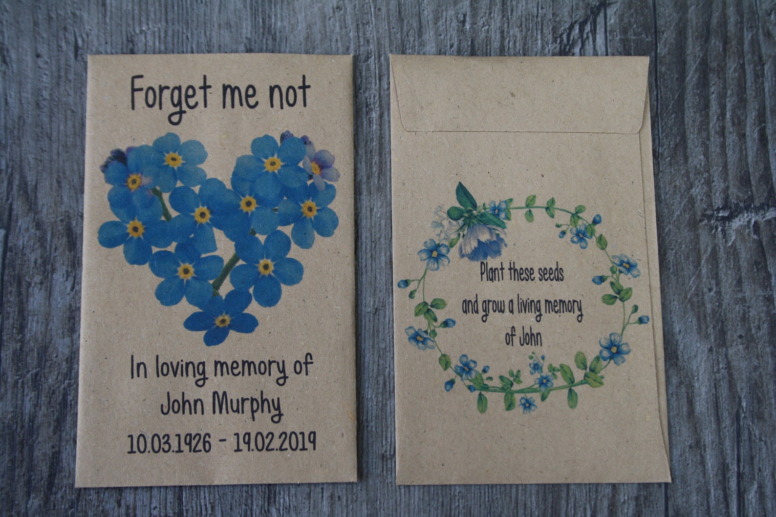 20 Personalised in Loving Memory Funeral Memorial Remembrance | Etsy UK