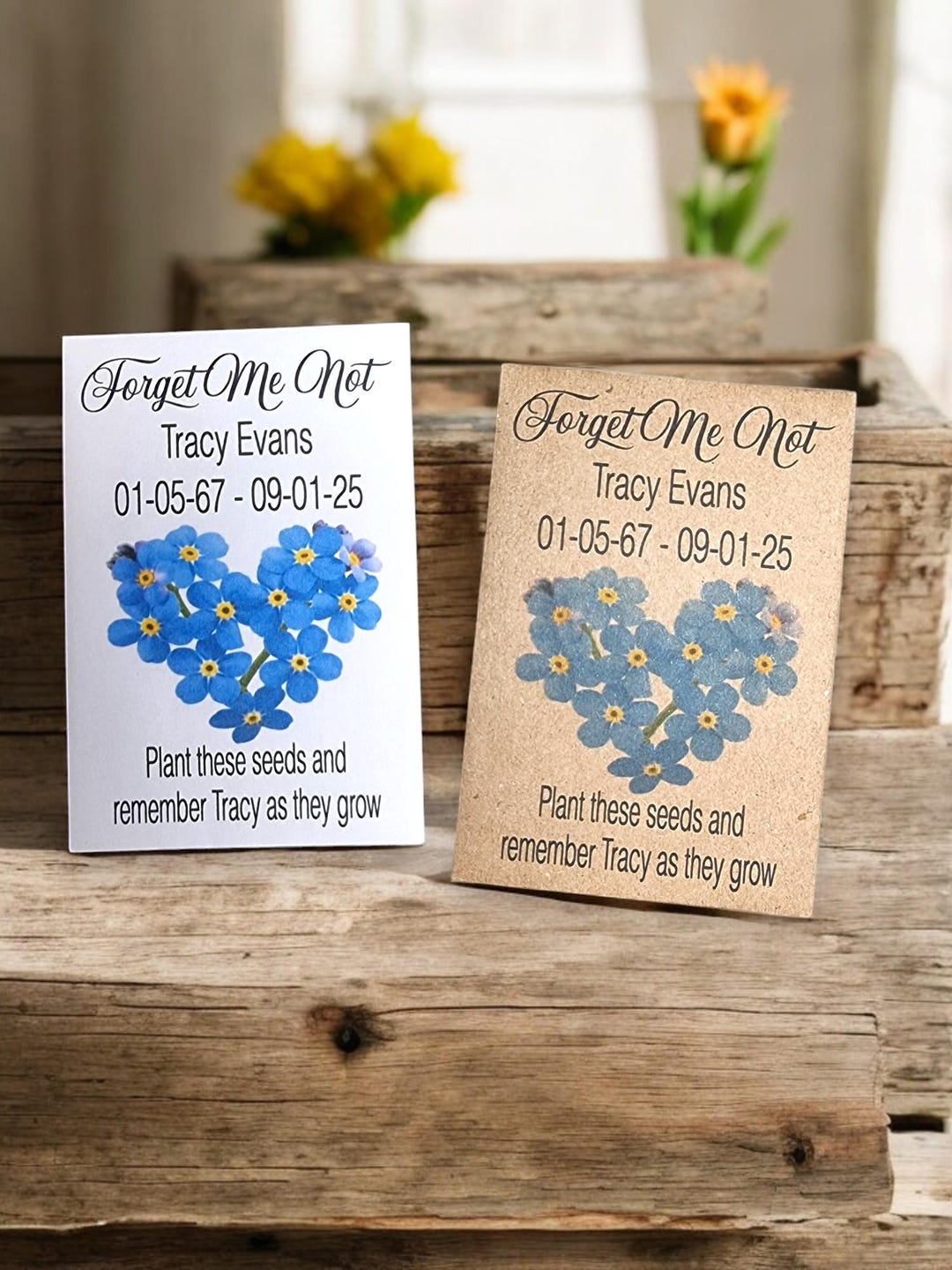 100 Personalised in Loving Memory Funeral Memorial Remembrance Forget ...