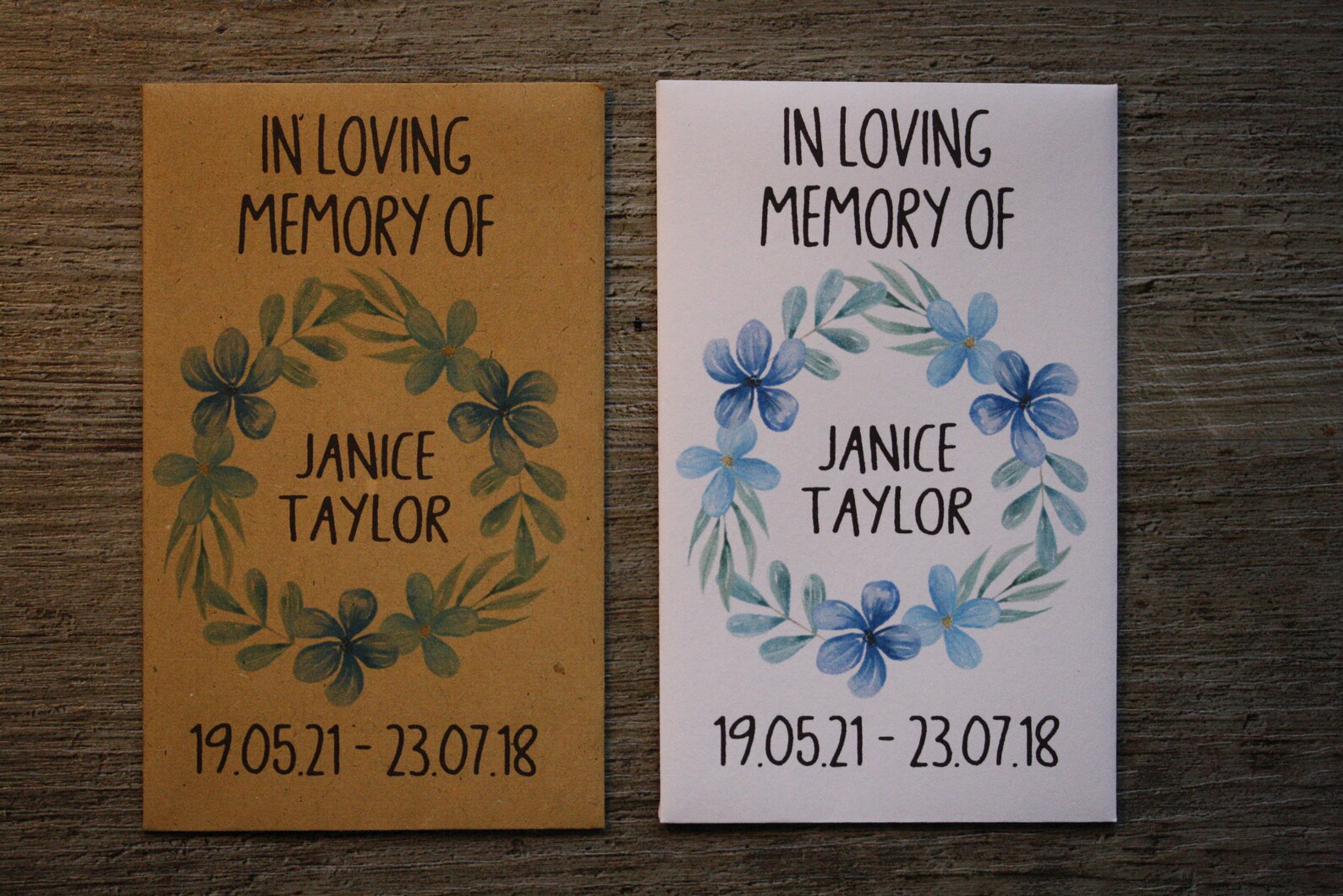 Personalised in Loving Memory Funeral Memorial Remembrance | Etsy UK