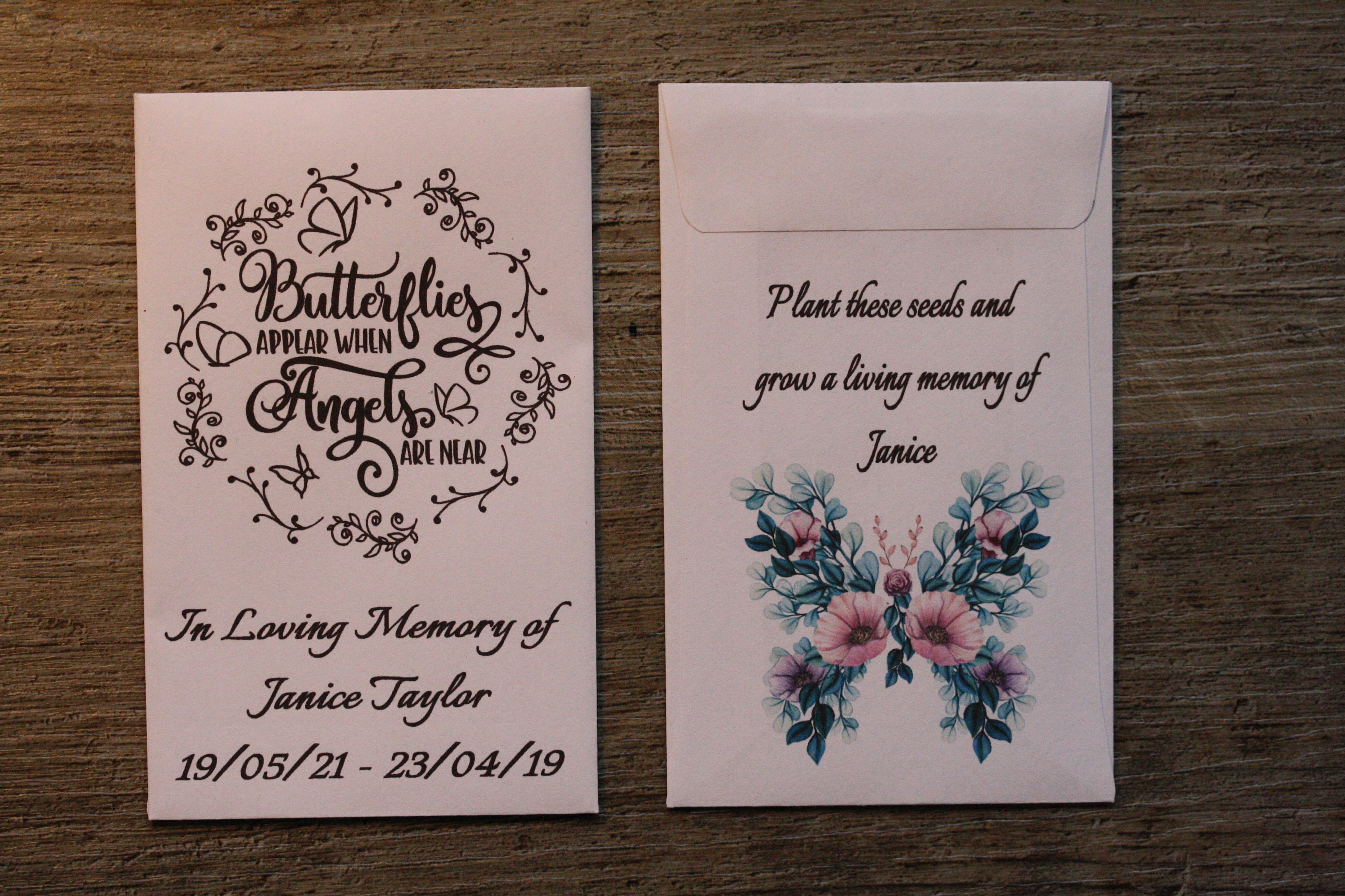 Personalised in Loving Memory Funeral Memorial Remembrance | Etsy