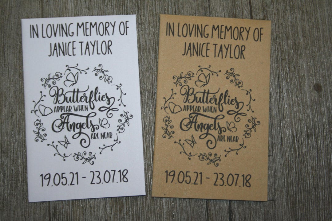 Personalised in Loving Memory Funeral Memorial Remembrance Forget Me ...