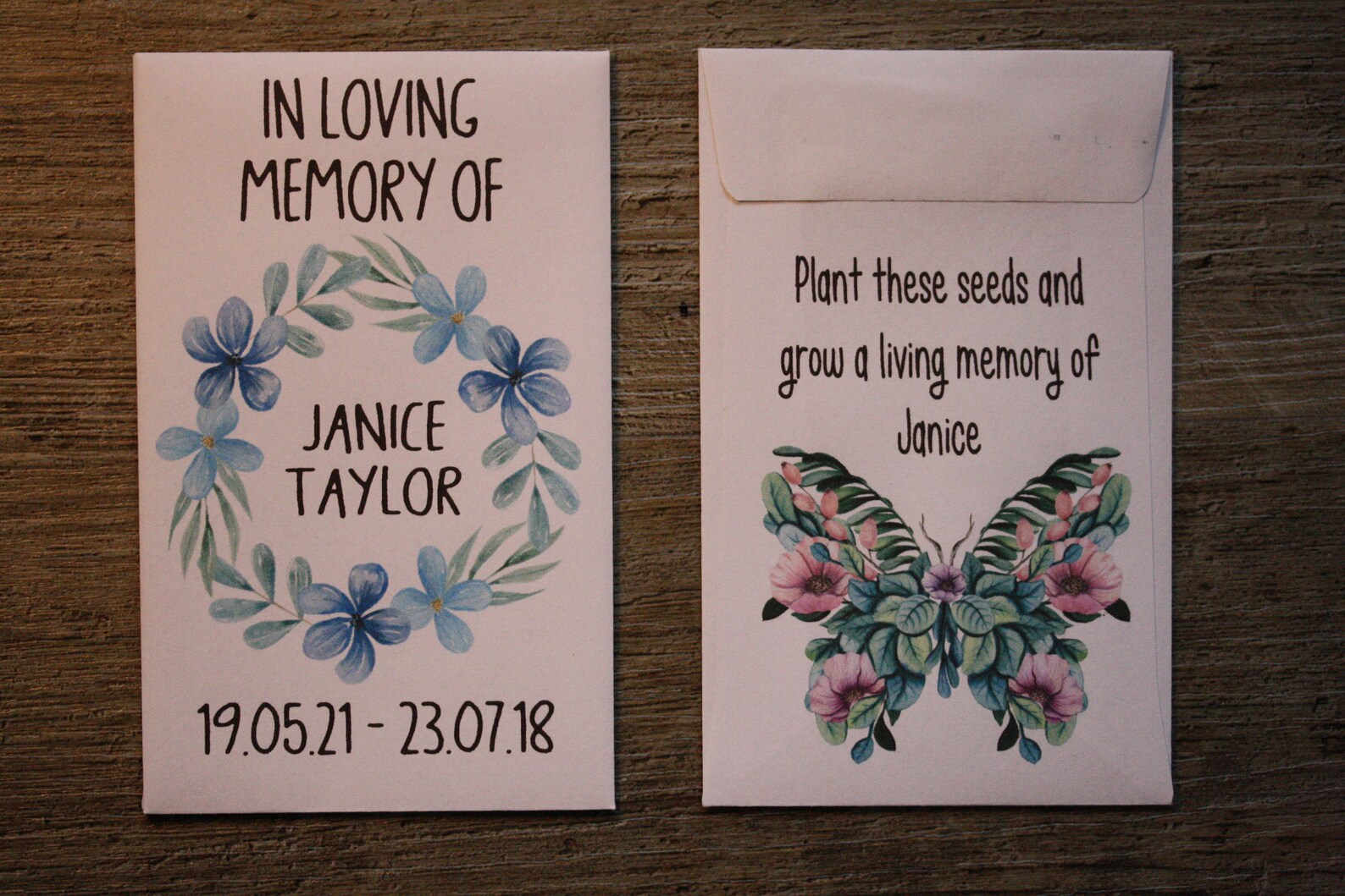 Personalised in Loving Memory Funeral Memorial Remembrance | Etsy UK