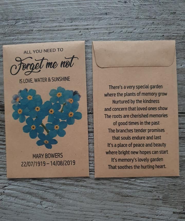 100 Personalised in Loving Memory Funeral Memorial Remembrance | Etsy