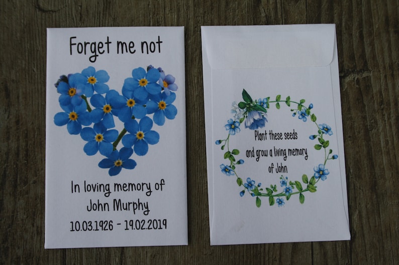 20 Personalised in Loving Memory Funeral Memorial Remembrance - Etsy UK