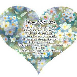 In Loving Memory Forget Me Not Tea Light Remembrance Candle, Forget Me ...