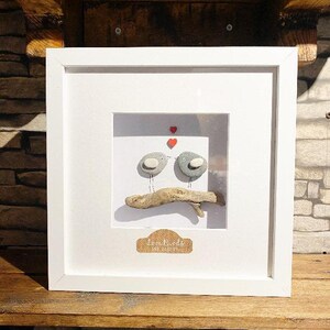 Love Birds Pebble Art, Light up Box Frame - Etsy