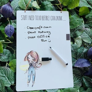 Cute Things to Do, Dry Erase Whiteboard. Reusable To-do List - Etsy UK