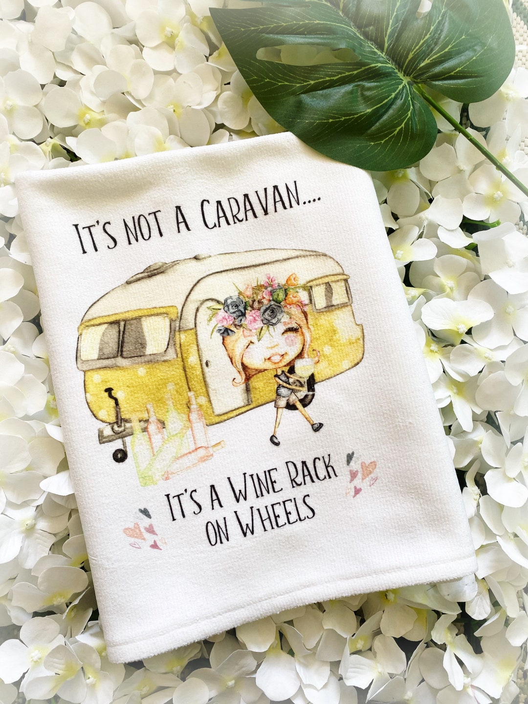 Funny Caravan Tea Towel, Personalised Tea Towel, It's Not A Caravan It ...