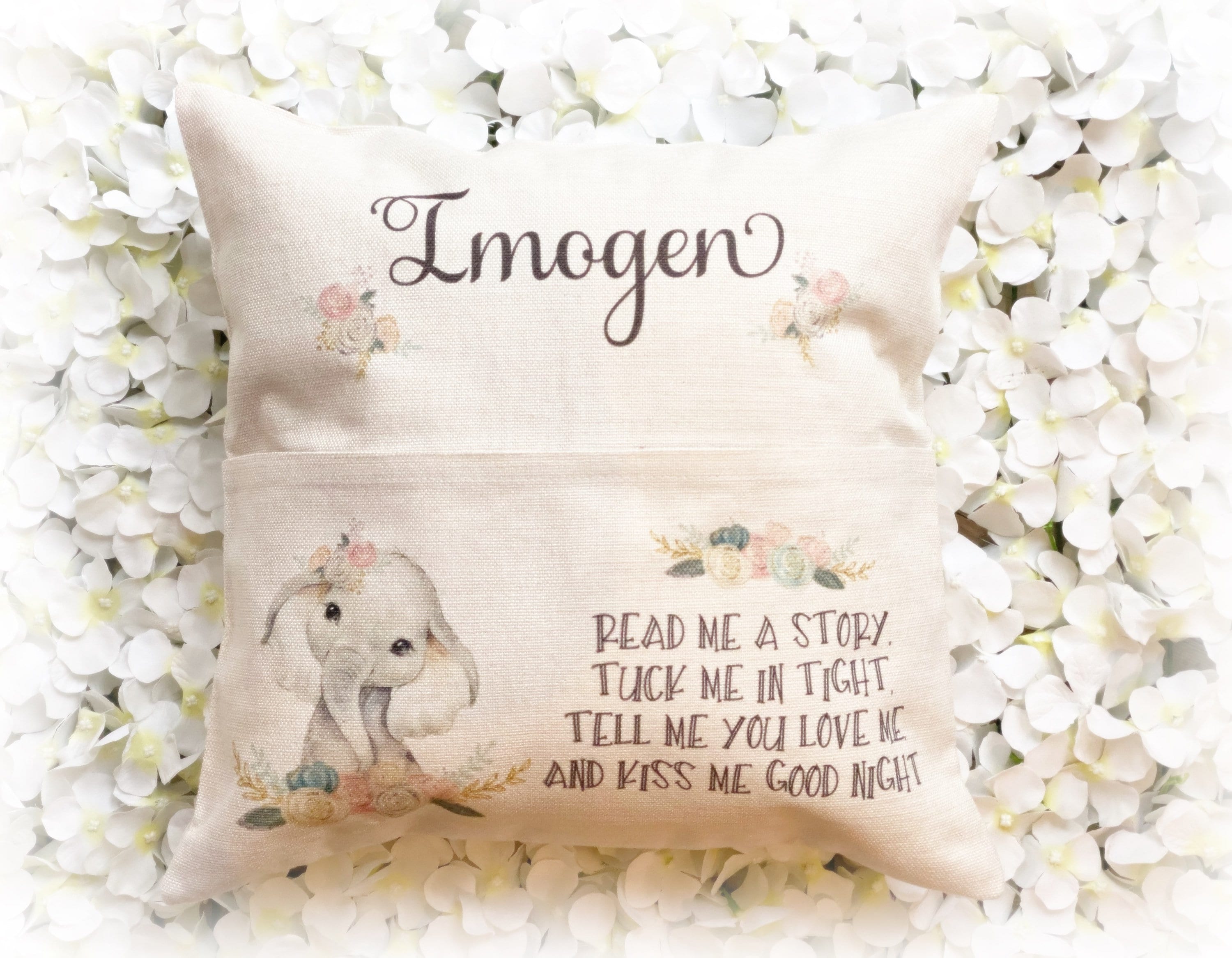 Personalised Pocket Cushion Linen Book Cushion - Etsy