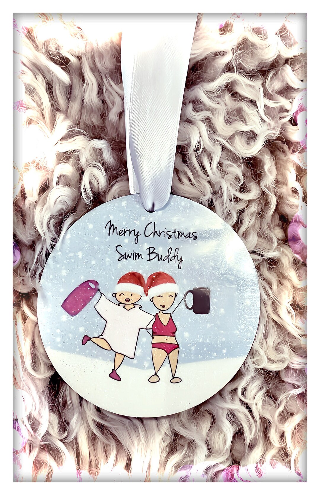 Wild Swimming Christmas Bauble, Swimming Bestie Gift, Swimming Friend ...