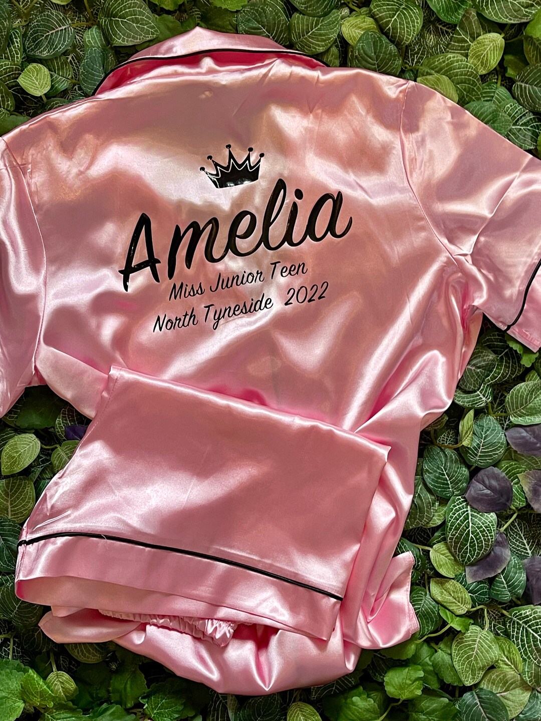 Personalized Satin Pageant Pajamas: Adult Robe PJ Set - Etsy