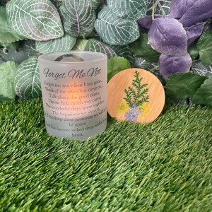 In Loving Memory Forget Me Not Tea Light Remembrance Candle, Forget Me ...
