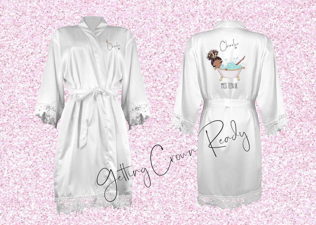Pageant Robe, Cute Cartoon Pageant Girl, Getting Crown Ready, Pageant ...