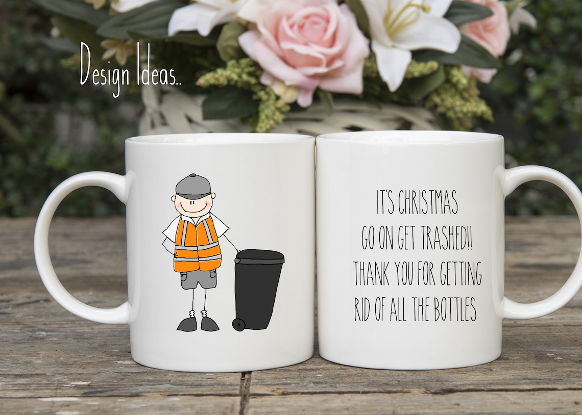 Funny Cartoon Bin Man Refuse Collector Dust Man Digital - Etsy UK