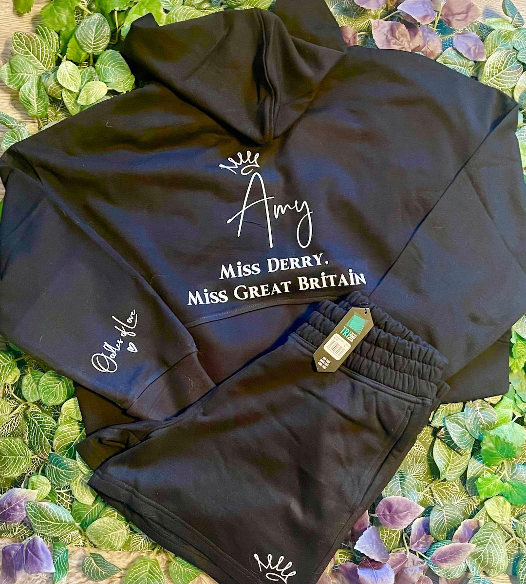 Super Cute Pageant Hoodie and Shorts Set, Hoodie and Skinny Joggers ...