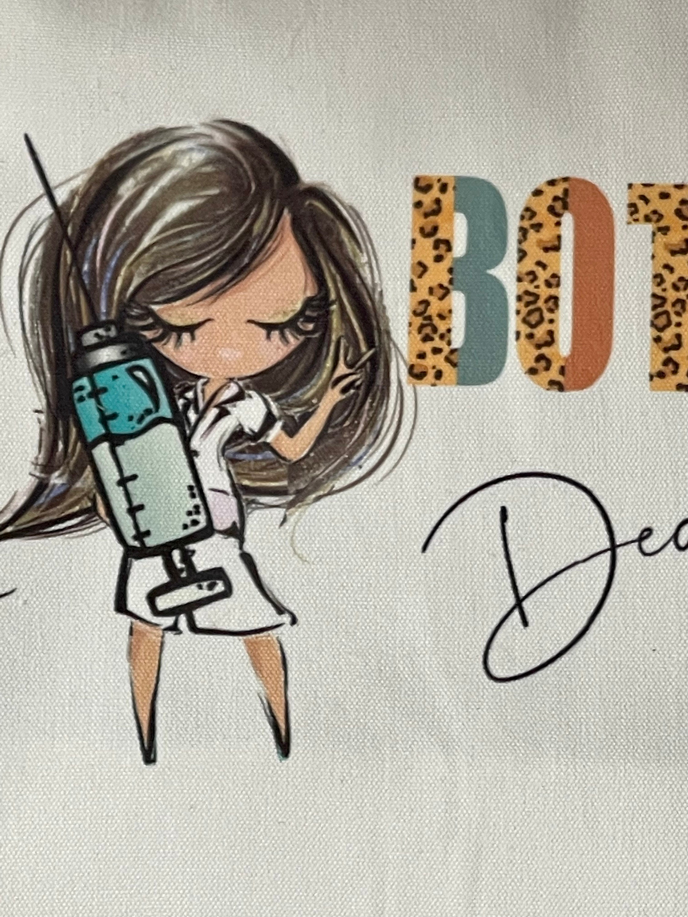 Funny Botox Cartoon Girl Jute Bag Botox Dealer Aesthetics - Etsy