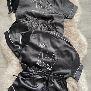 Personalized Satin Pageant Pajamas: Adult Robe PJ Set - Etsy