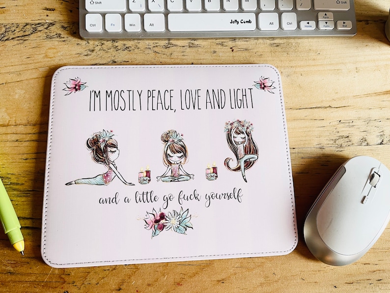 Funny Mouse Mat Desktop Computer Mouse Pad. I'm Mostly | Etsy