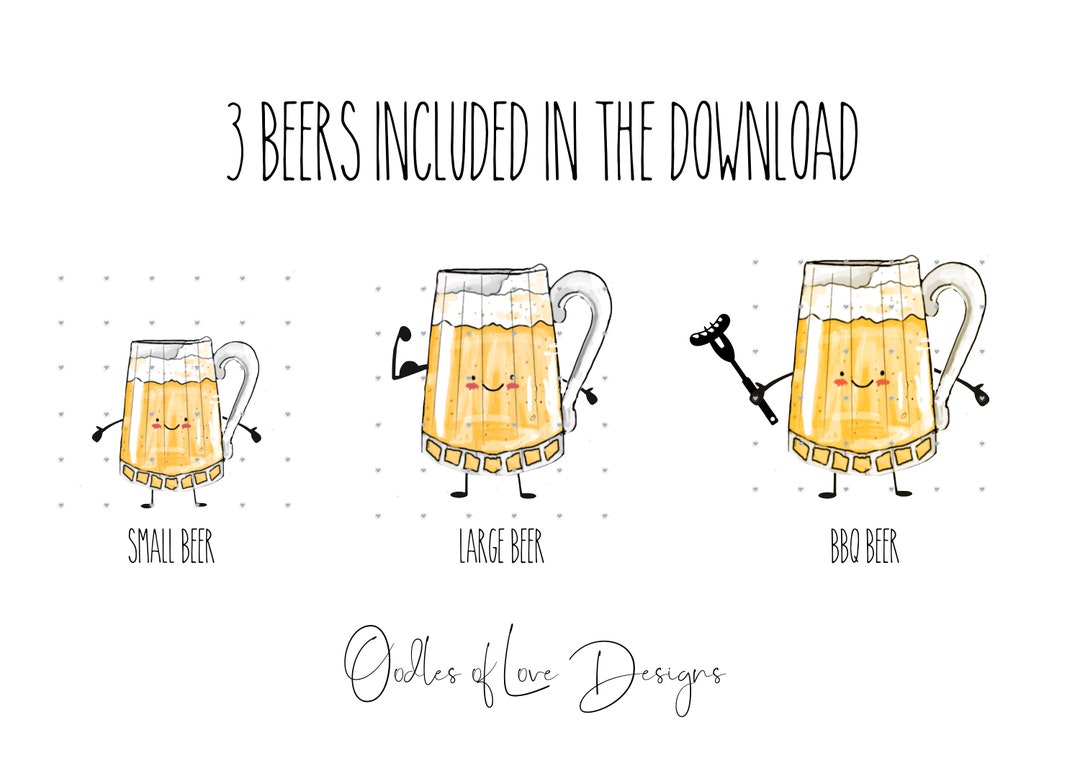 Cute Beer, Funny Beer Clipart Set, Digital Download - Etsy