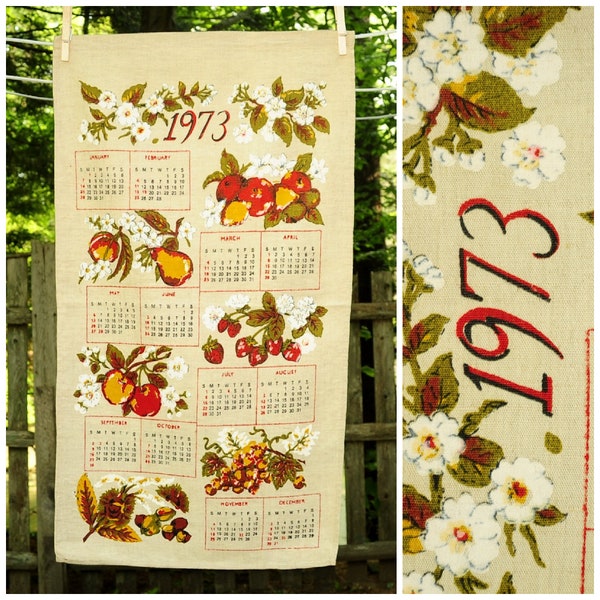 1973 Calendar - Etsy