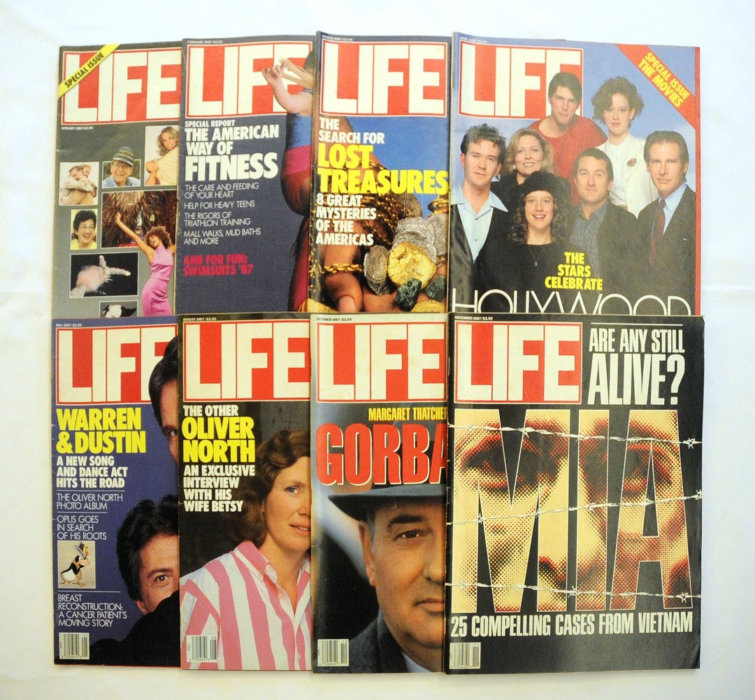 Vintage 1987 LIFE Magazines Your CHOICE Jan-nov, Hollywood, Warren ...