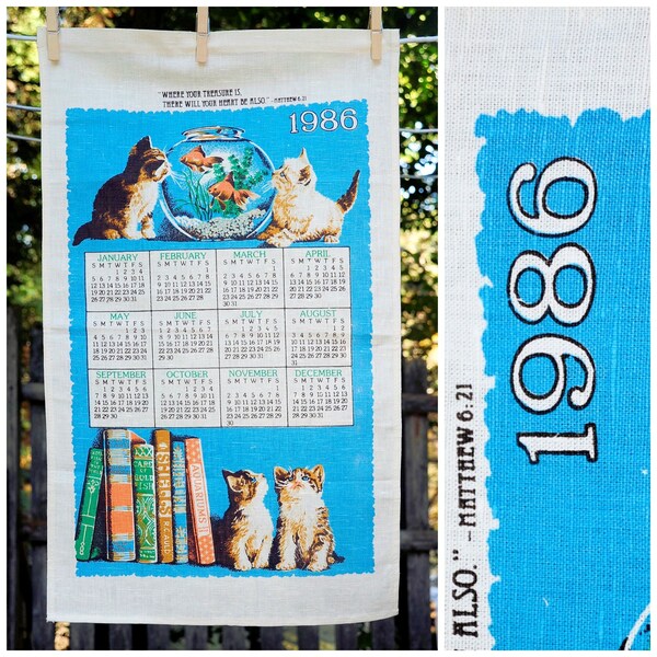 1986 Calendar - Etsy