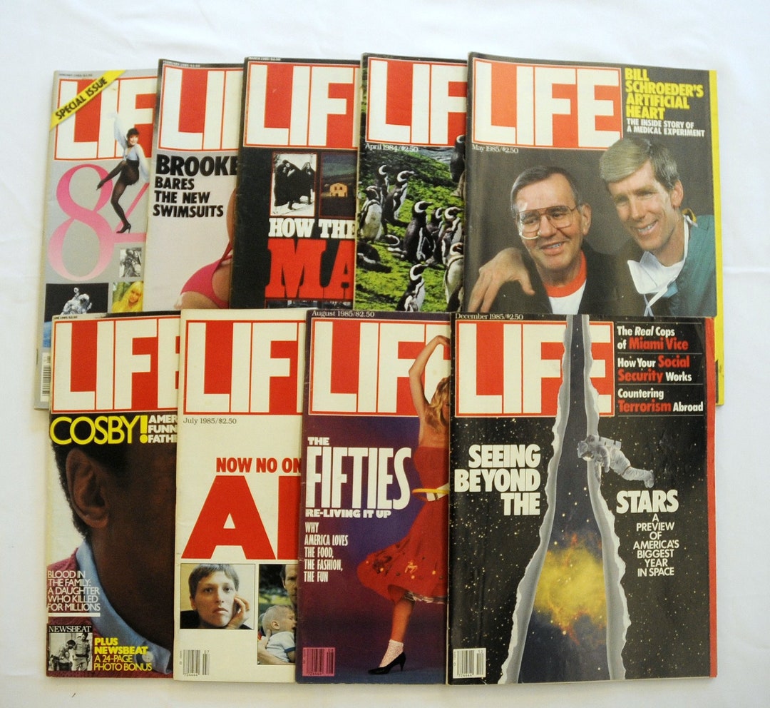 Vintage 1985 LIFE Magazines Jan-dec, Your CHOICE, Swimsuits, AIDS, 50's ...