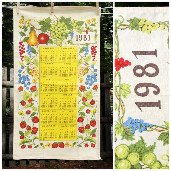 1981 Calendar - Etsy