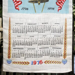 VTG 1976 / '200 Years of Freedom' Liberty Bell / Calendar Towel ...