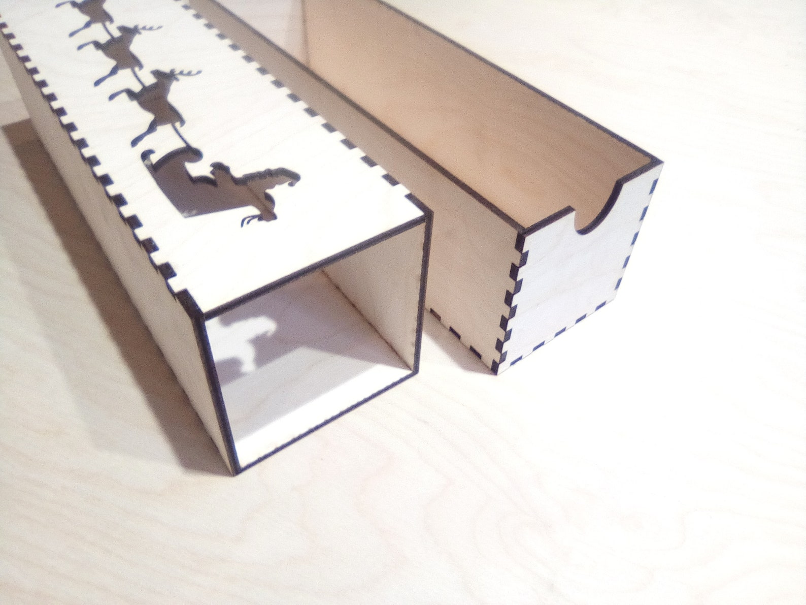 File PDF DXF SVG per taglio laser cnc, router cnc. scatola. Scatola di ...