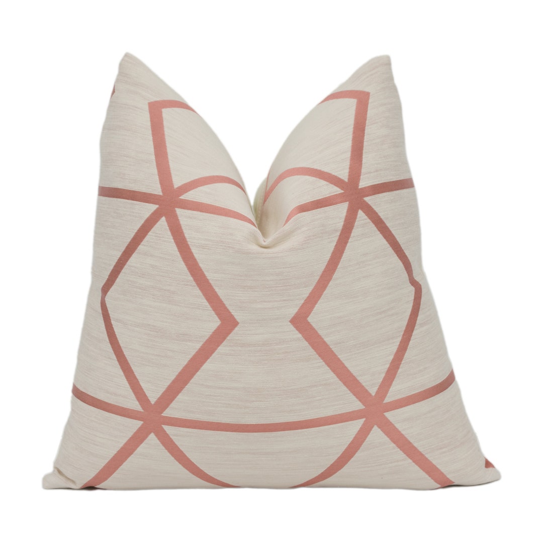 Scion - Pivot - Jasmine / Blush - Stunning Modern Geometric Cushion ...