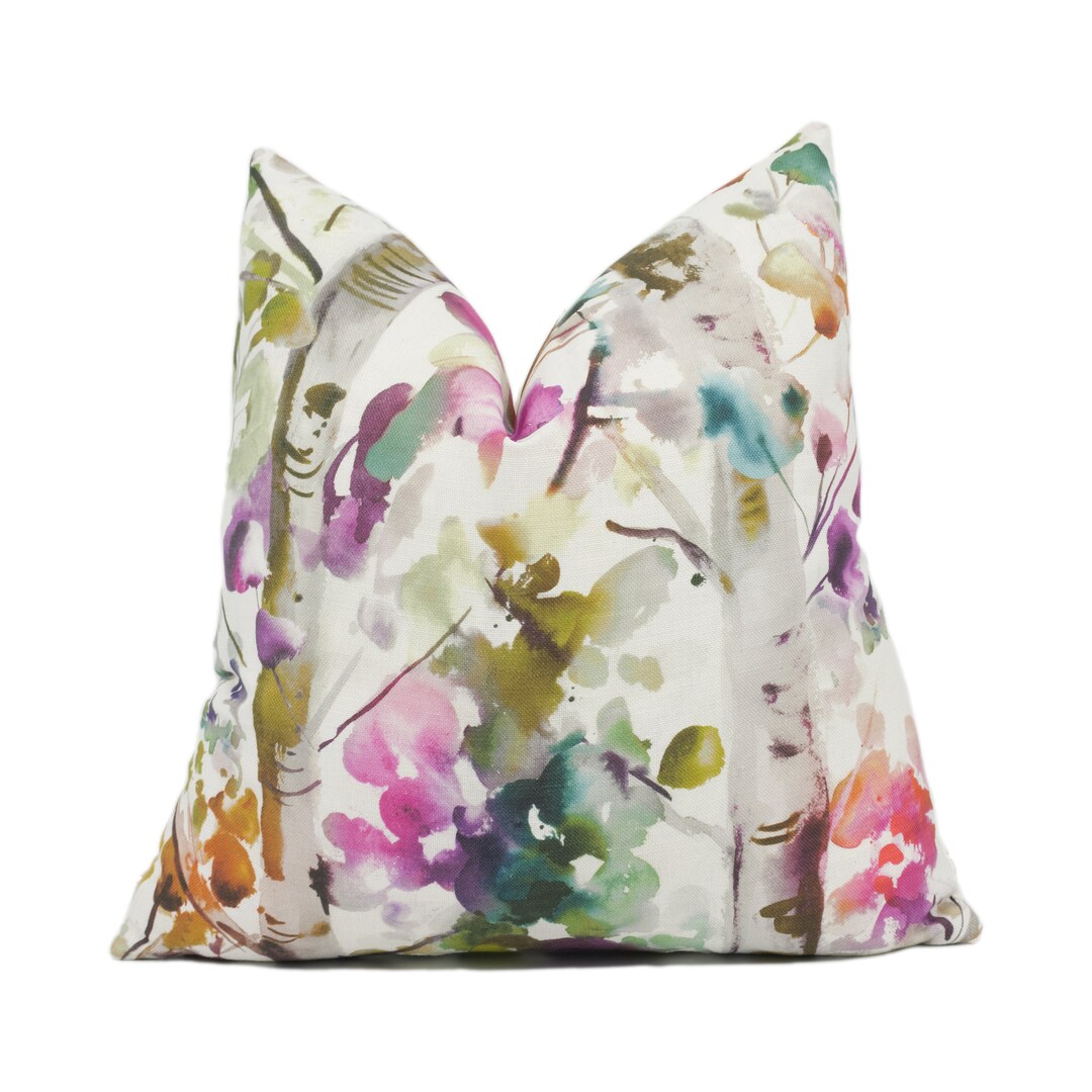 Voyage - Jumanah - Lotus - Stunning Colourful Watercolour Cushion Cover ...
