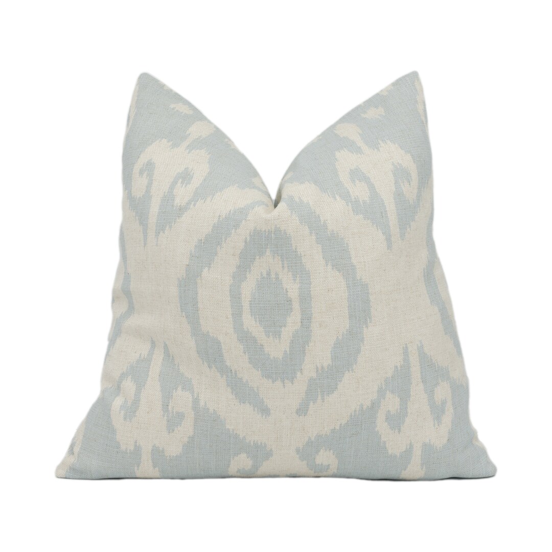 Andrew Martin - Volcano - Powder - Bold Vibrant Ikat Print Cushion ...