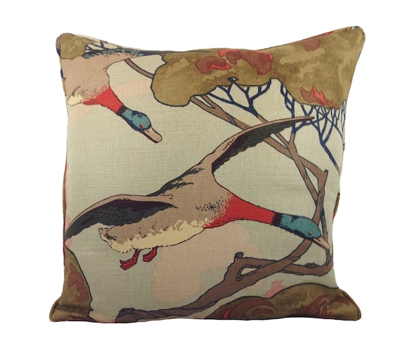 Mulberry Flying Ducks Sky Linen Stunning Designer - Etsy UK
