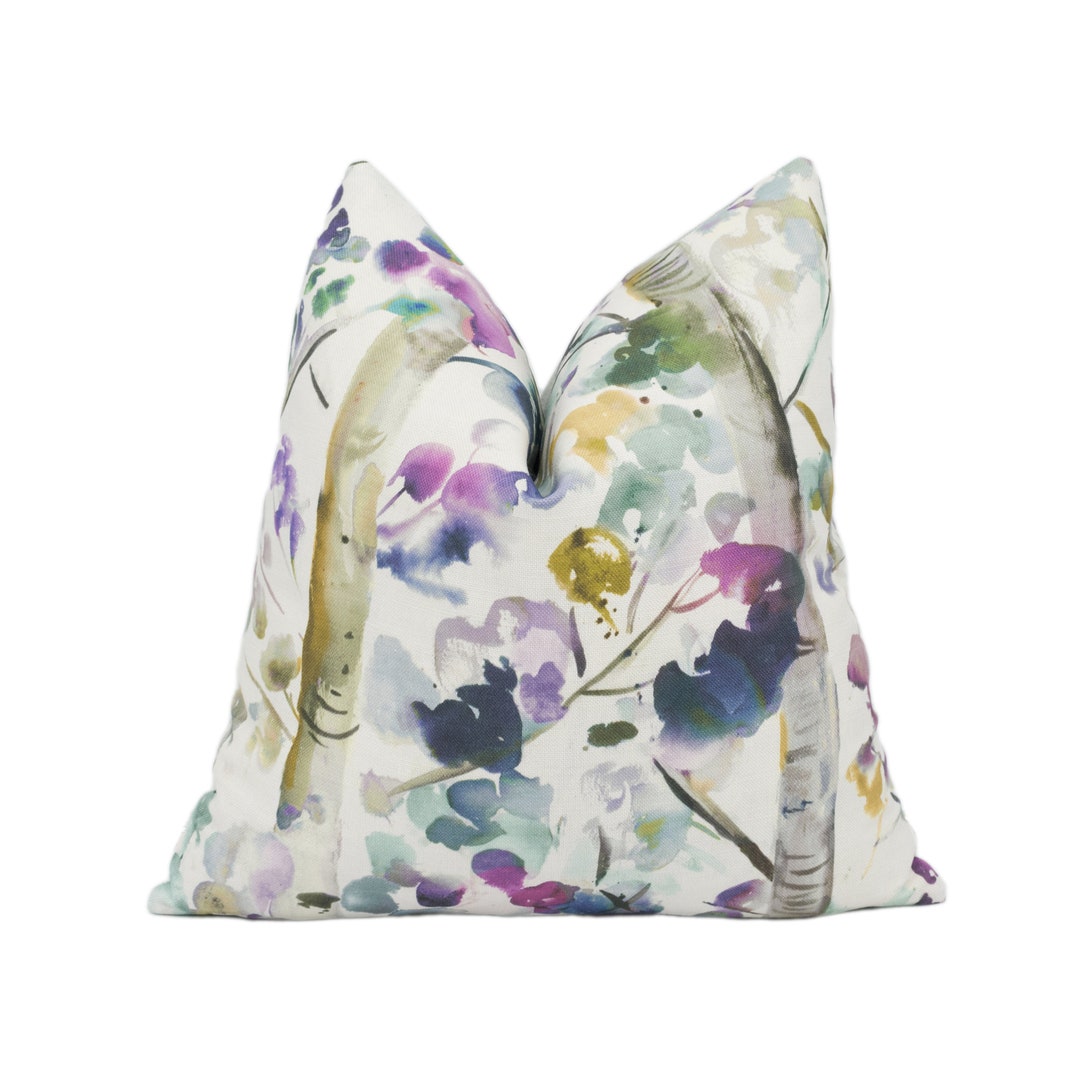 Voyage - Jumanah - Indigo - Stunning Colourful Watercolour Cushion ...