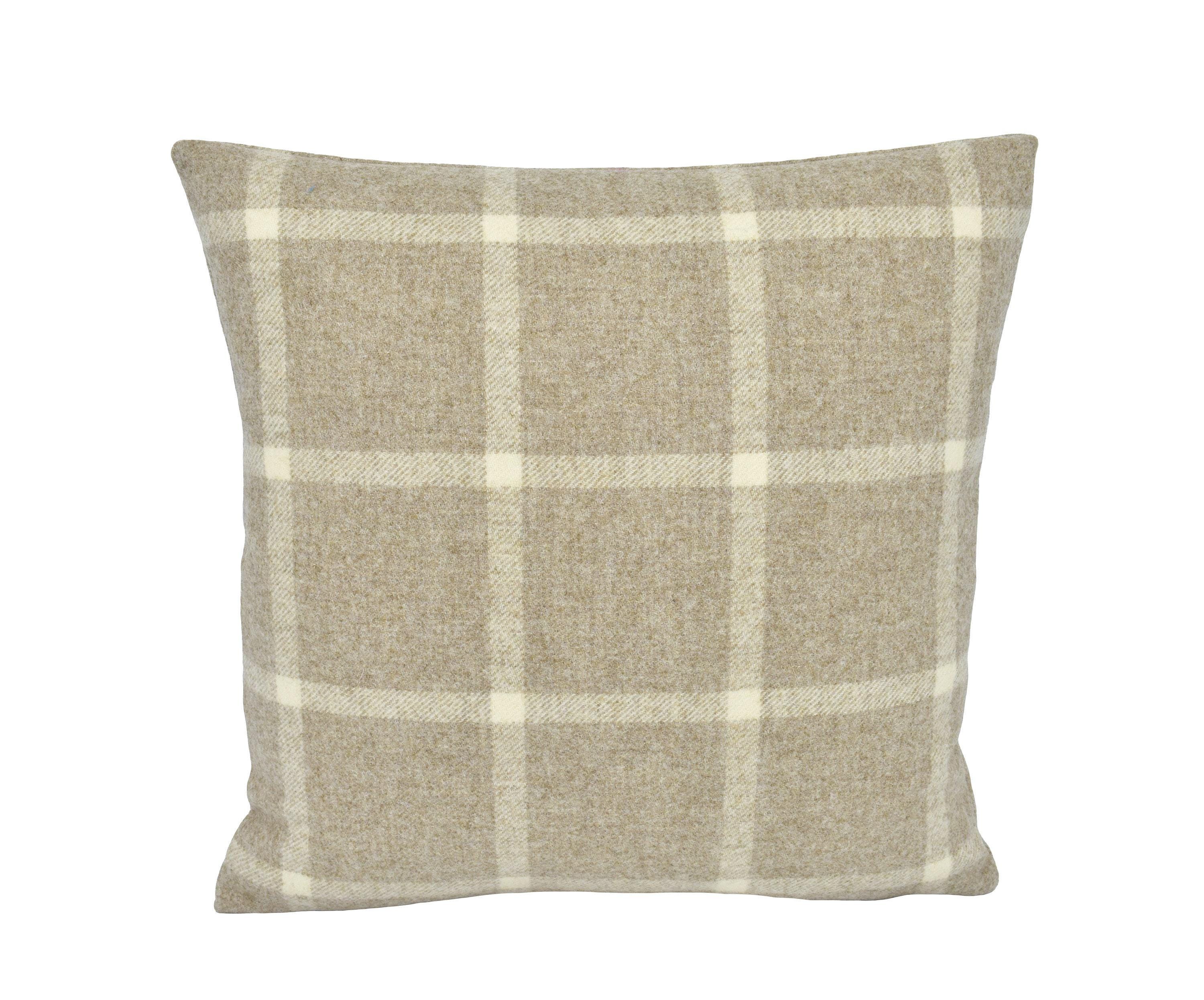 Abraham Moon - Hawes - Natural - 100% Wool Cushion Cover - Designer ...