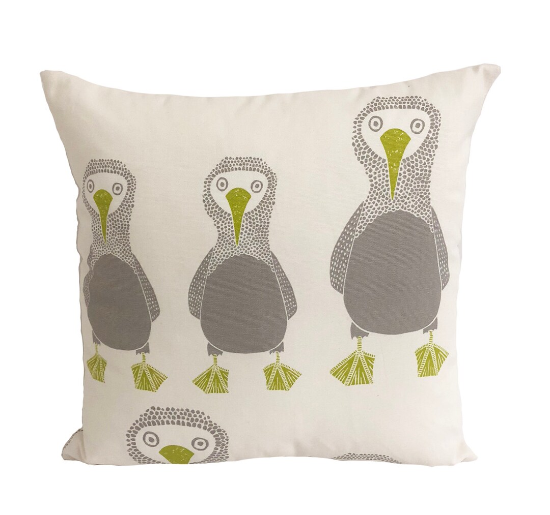 Scion Booby Bird Pistachio Adorable Booby Bird Cushion Cover Handmade ...