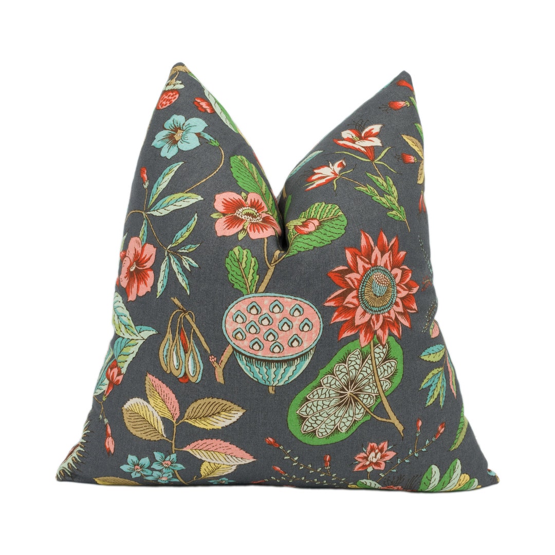Schumacher - Roca Redonda - Carbon & Multi - Warm Floral Chic Designer ...