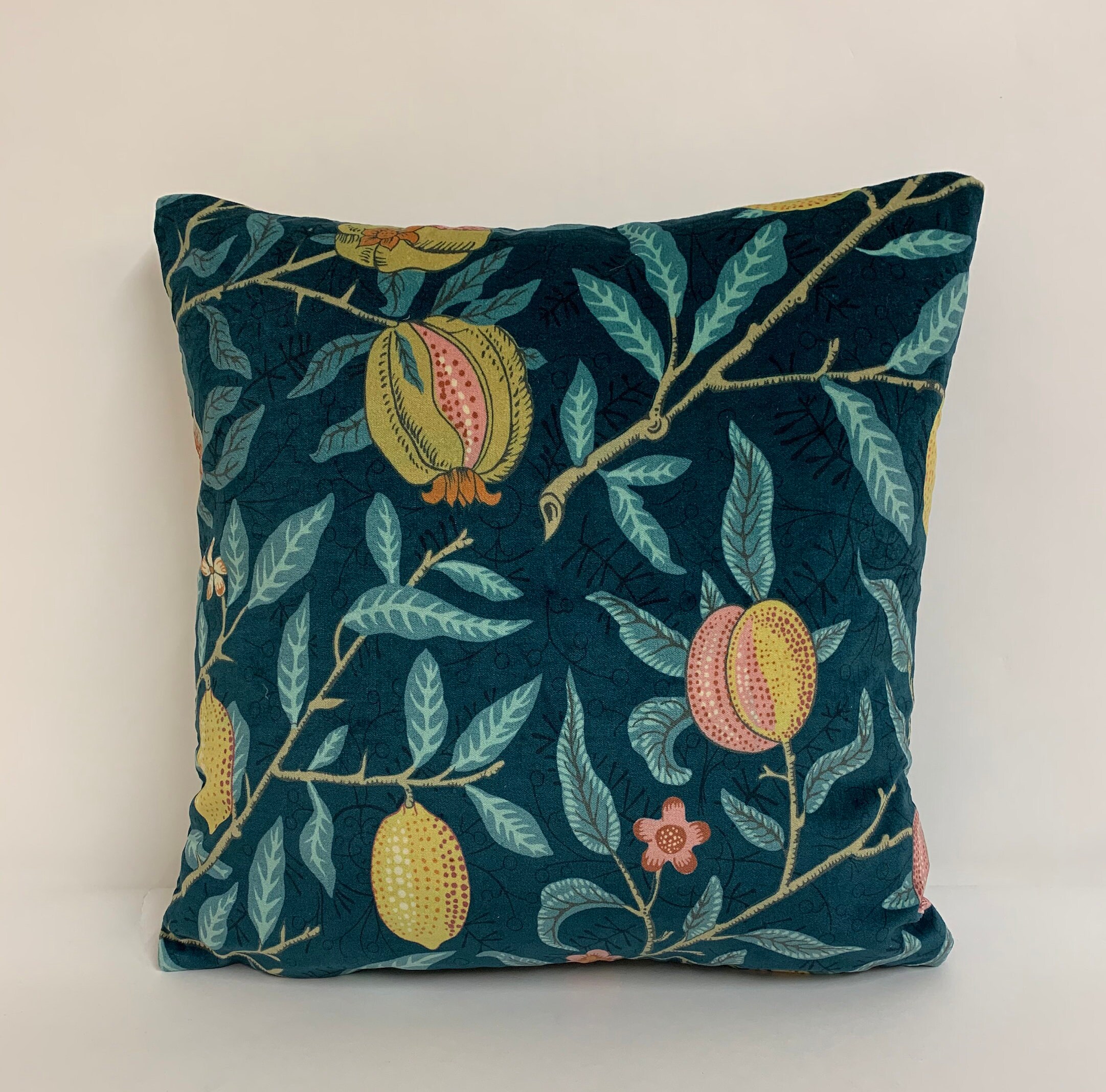 William Morris Fruit Velvet Indigo / Slate Cushion Cover - Etsy