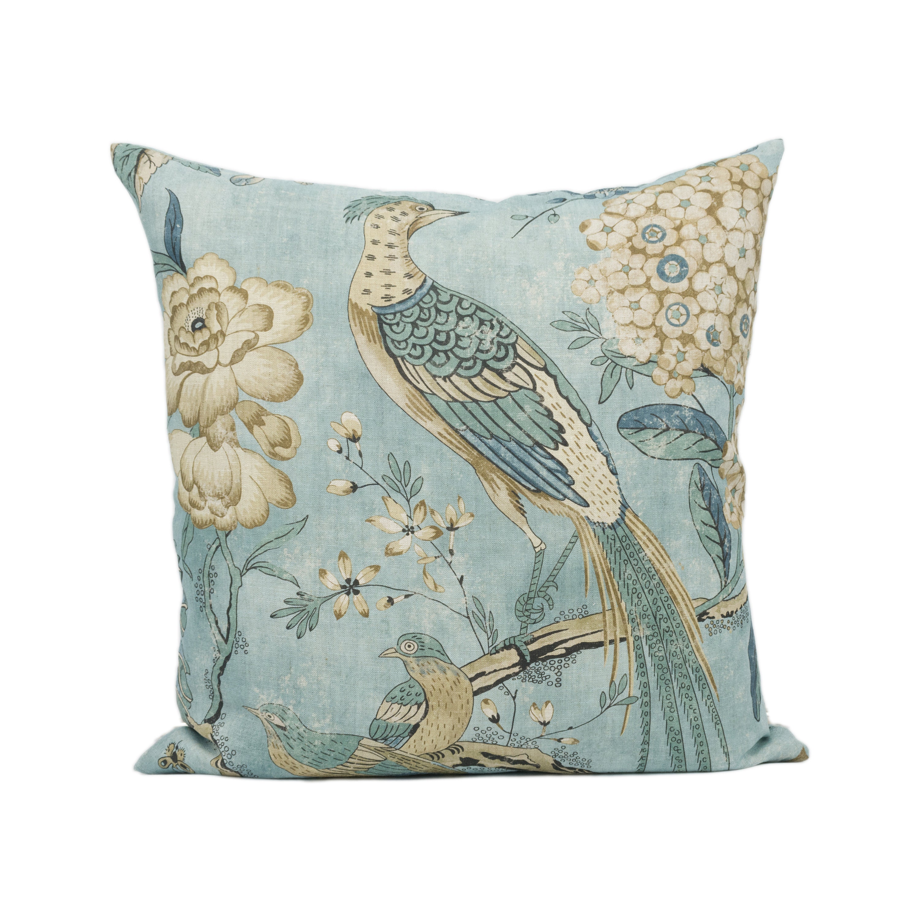 Anna French X Thibaut - Villeneuve - Aqua - Antique Avant Garde Bird ...