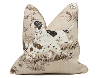 Schumacher Luxury Designer Pointers Tan Beige Decorative Cushion Pillow ...