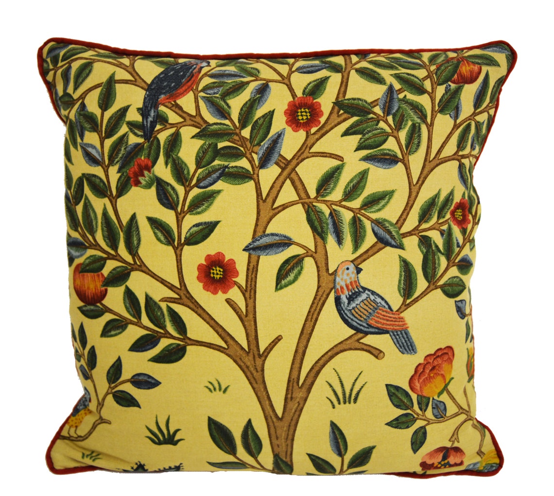 William Morris Kelmscott Tree Forest / Gold Cushion - Etsy