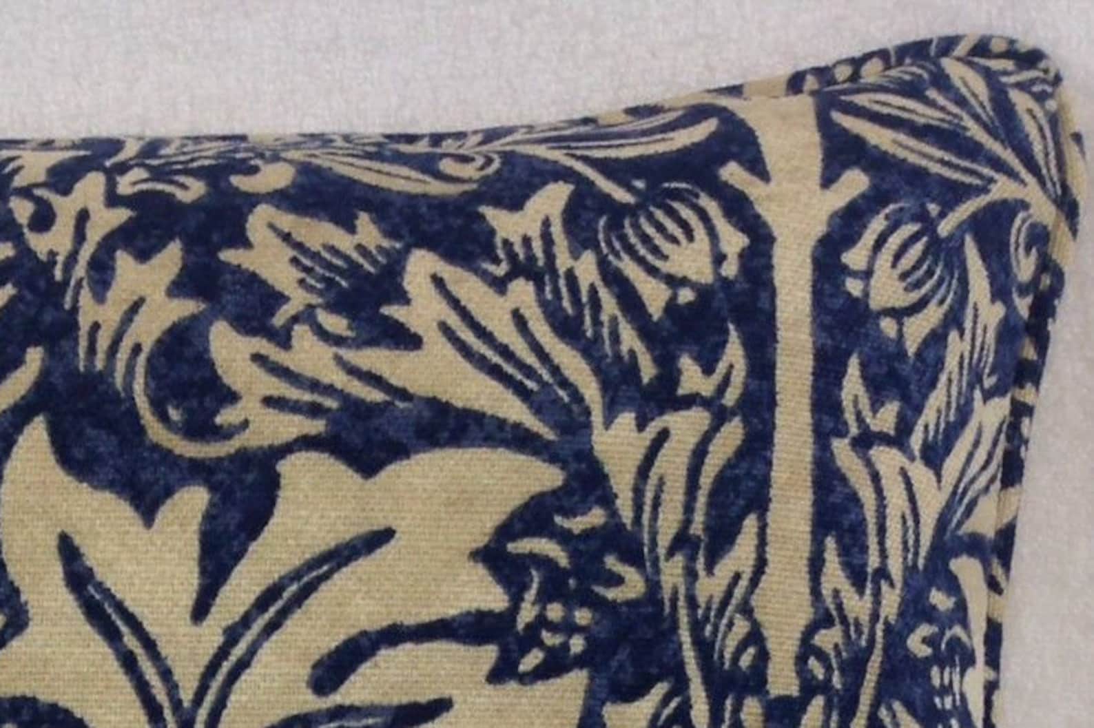 William Morris Brer Rabbit Indigo / Vellum Cushion - Etsy UK