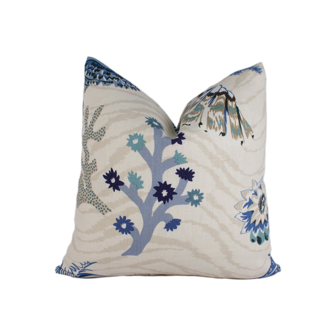 Cowtan & Tout - Barbados - Blue and Sand - Stunning Designer Cushion ...