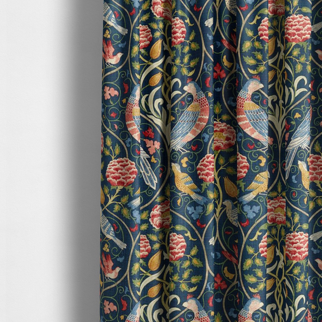 William Morris Seasons by May Indigo Curtains Made to Measure Drapes ...