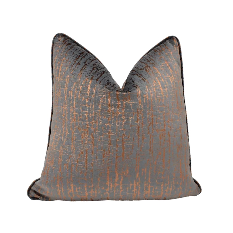 Copper Metallic Cushion - Etsy UK