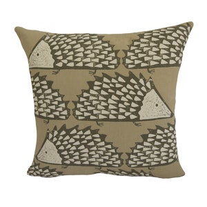 Scion - Spike - Mink - Cute Geometric Hedgehog Cushion Cover Handmade ...